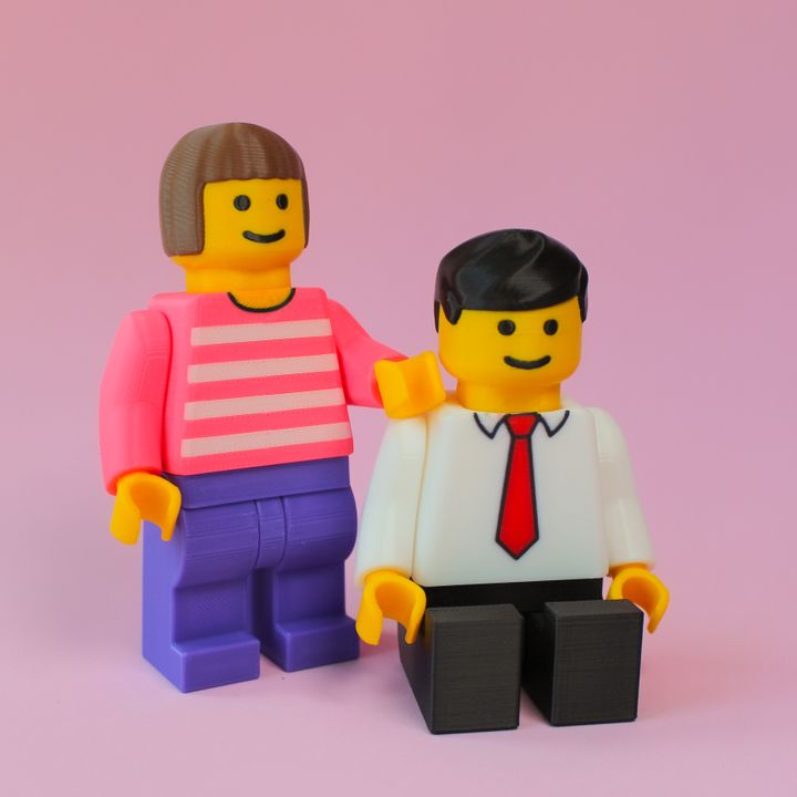 3D Printable Brick Figures Fidget Clicker by Clickify 3D